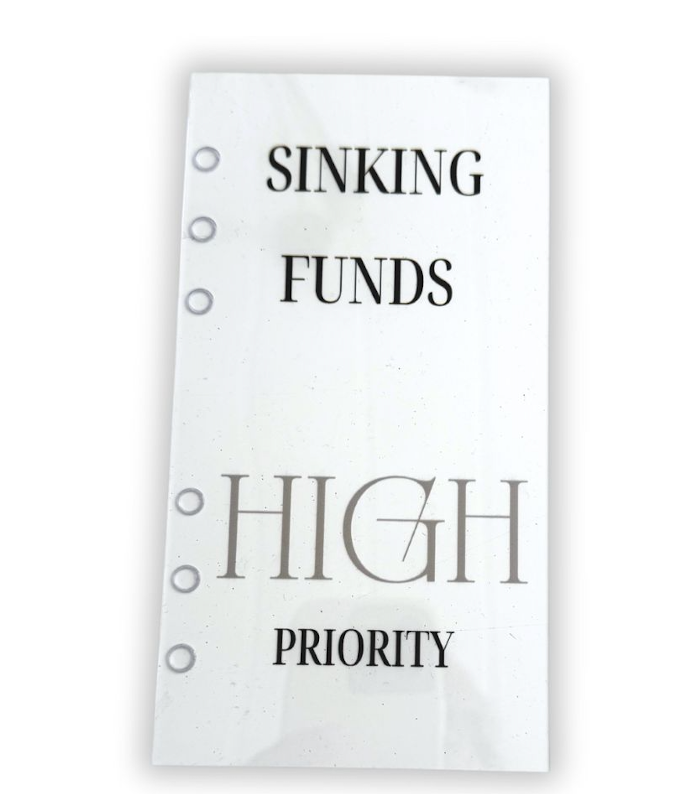 Sinking Fund High Priority A6 Dashboard – Luxe Designs