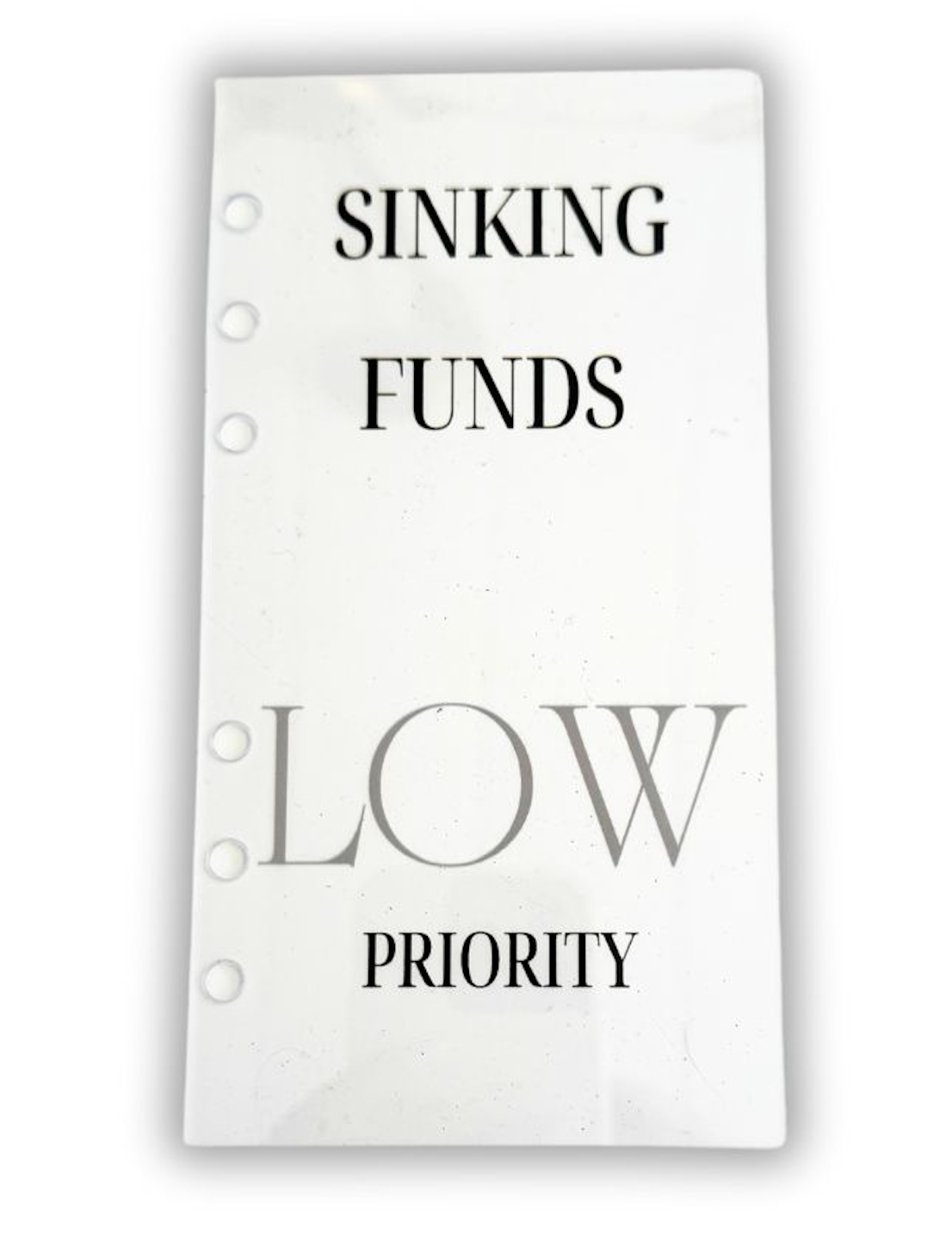 Sinking Fund Low Priority A6 Dashboard – Luxe Designs