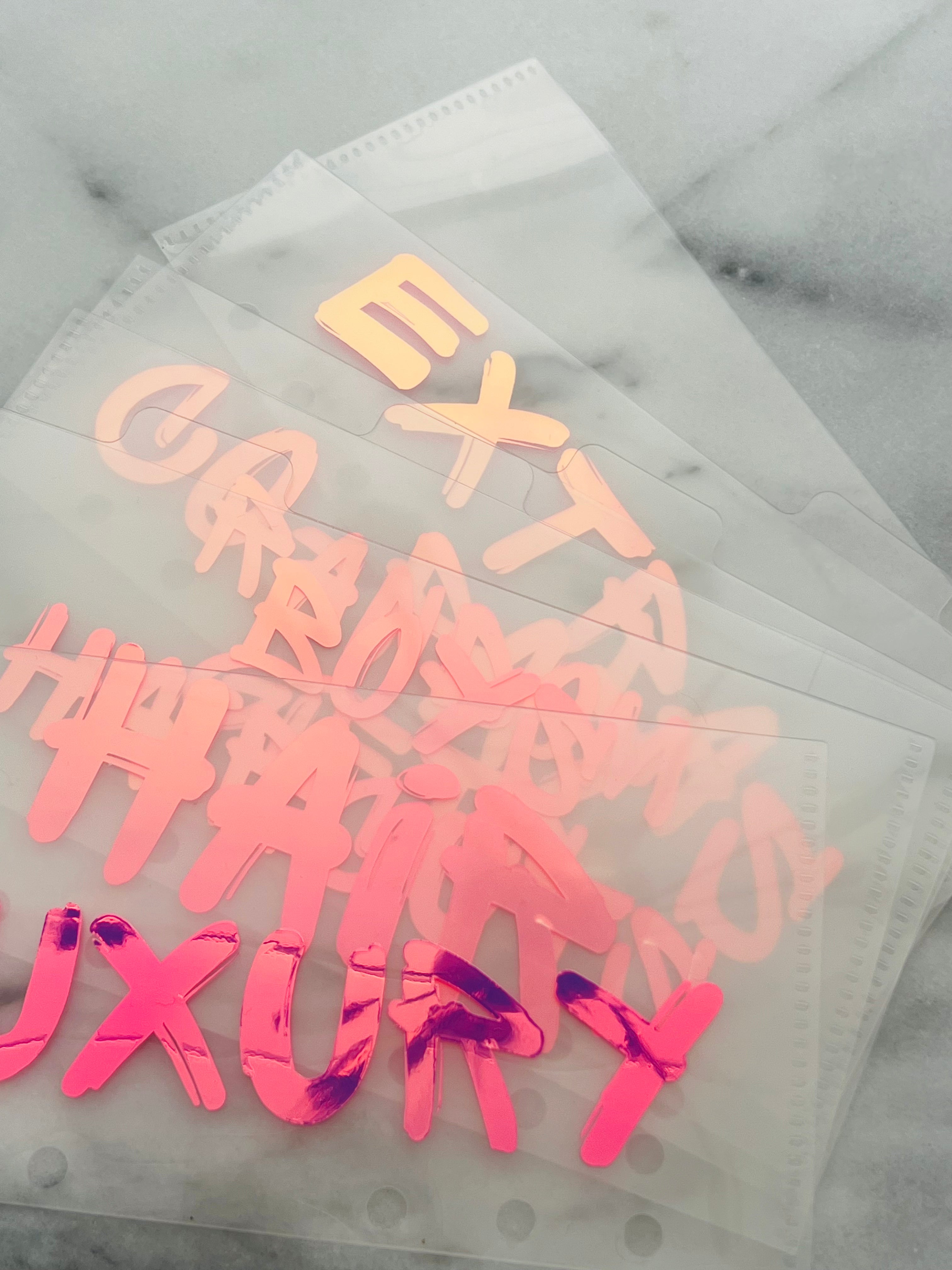 Clear Cash Envelope dividers set of 6 – Luxe Designs